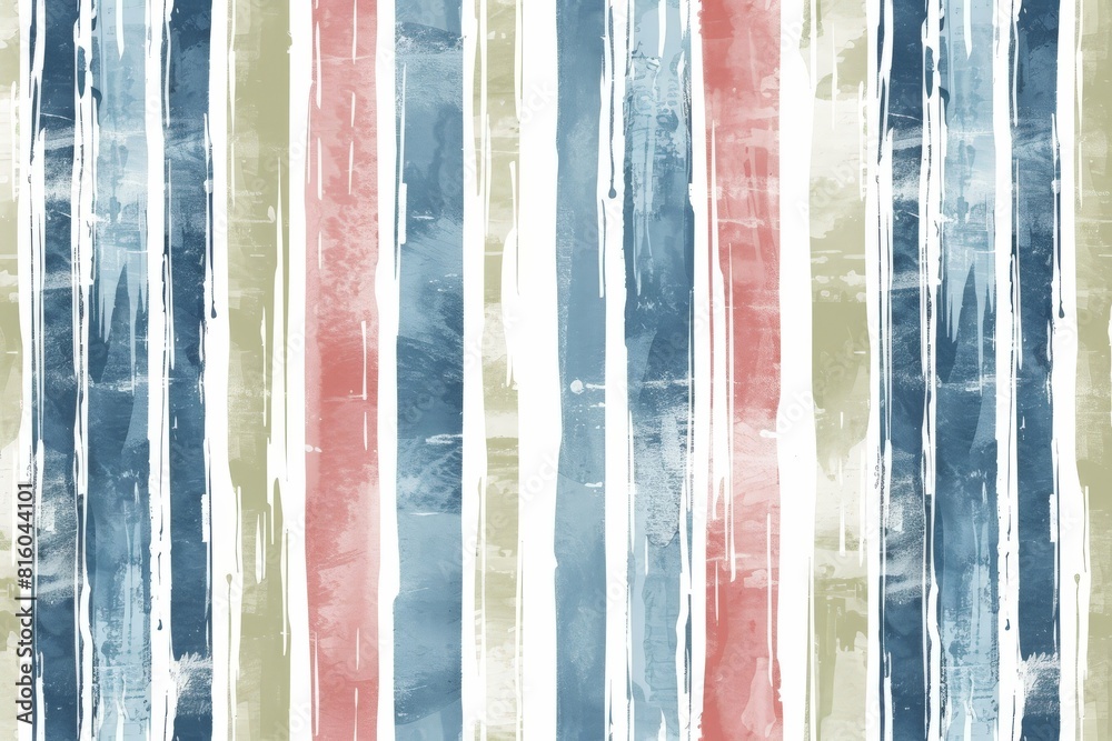 Hand-drawn checkered background. Watercolor seamless texture. Blue and ...