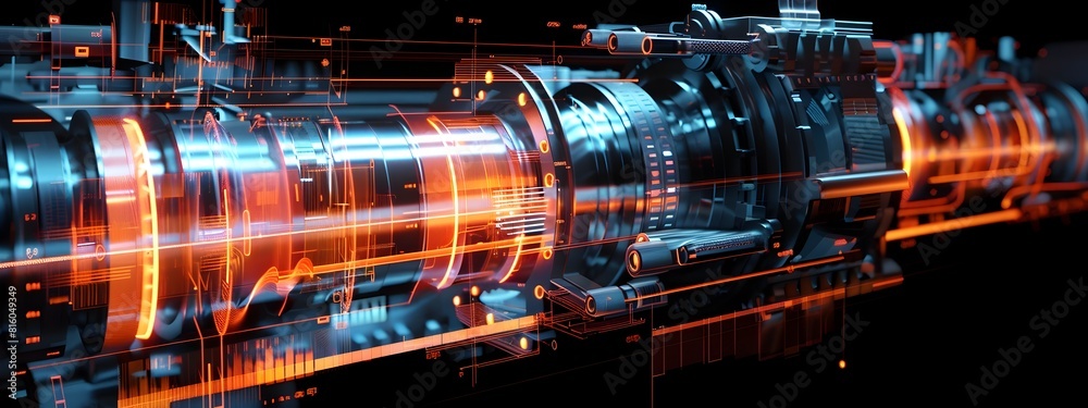 Frequency Spectrum of Machinery Visualized in a D Rendered Spectrogram ...
