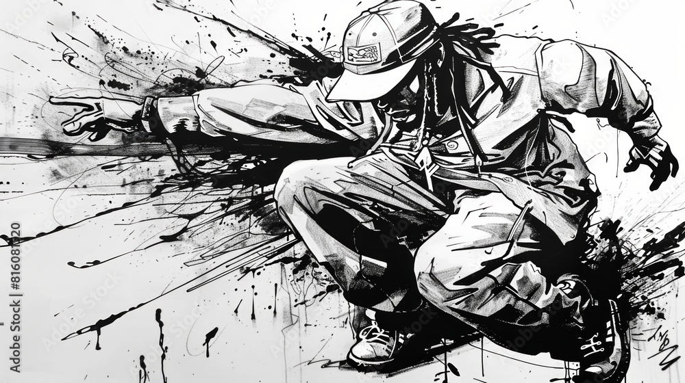 One rappers, rasta dj, graffer, bboy, old school hip hop, rap attack ...