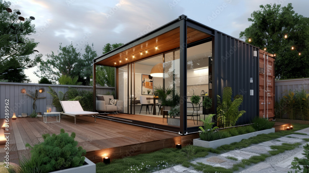 20ft container house layout plan render Stock Illustration | Adobe Stock