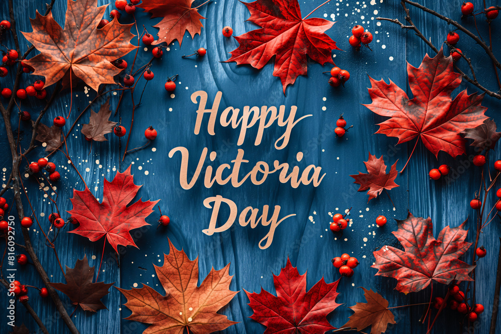Celebration background for Victoria Day in Canada, Lettering for ...