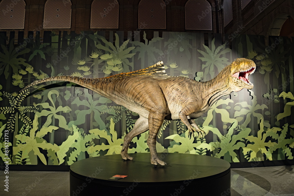 recreation of the dinosaur Concavenator corcovatus at the regional ...