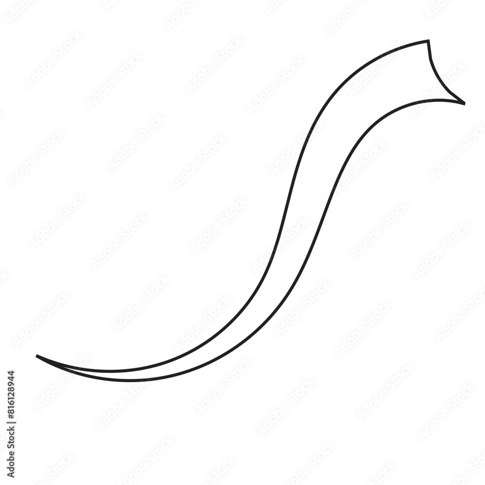 Swoosh vector. Hand drawn swoosh elements, and swoop underline ...