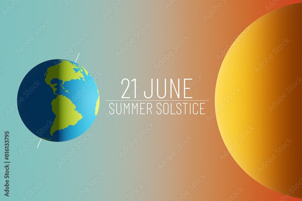 An 3D illustration showing the position of the Earth relative to the ...