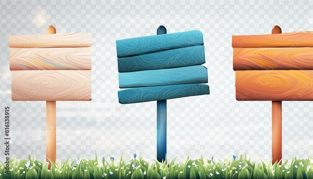 Blank empty wooden rustic signage sign board signpost post wood on ...