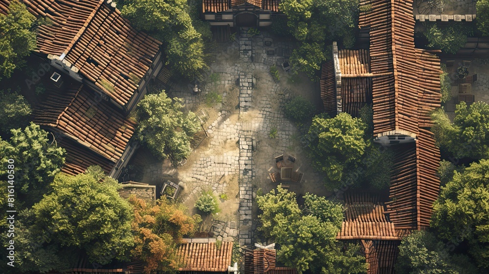 RPG battle map. Fantasy battlefield illustration, cartography medieval ...