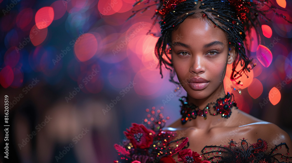 photography of african american woman in runway show showcasing vedette ...