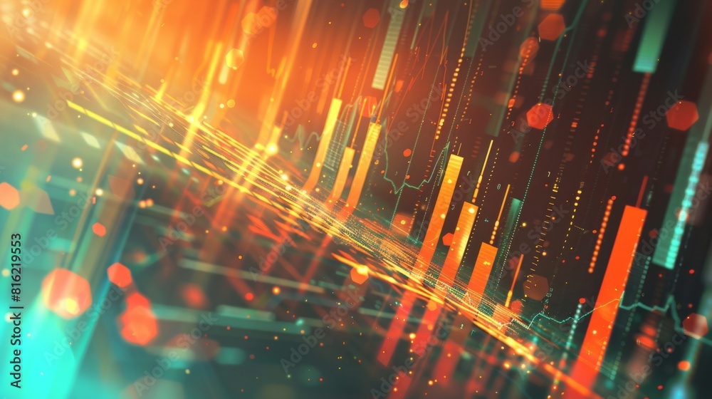 Economy trends background for business idea and all art work design ...