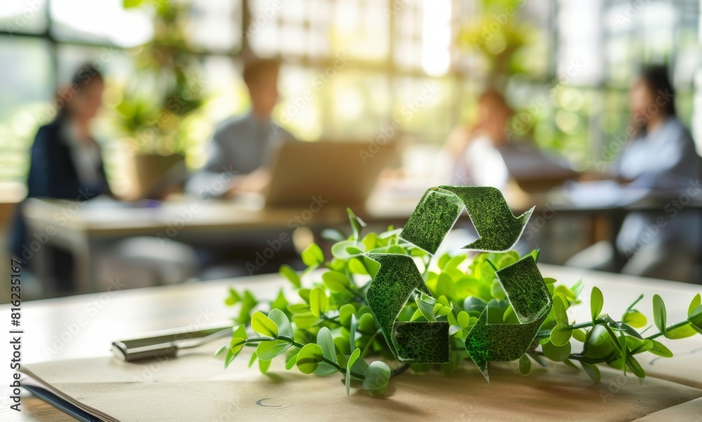 Diverse business team was brainstorming ideas for sustainable ...