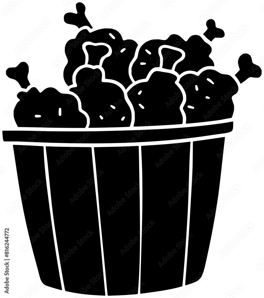 food illustration chicken silhouette fast logo meal icon rotisserie ...