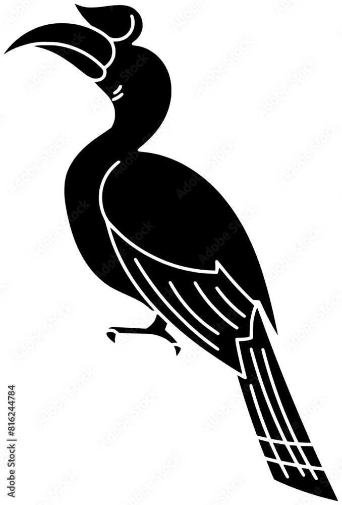 gawai illustration dayak silhouette ethnic logo enggang icon hornbill ...