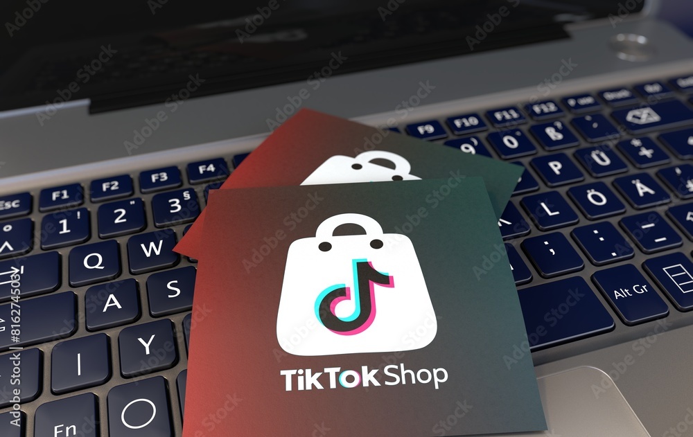 Tiktok Shop, Tiktok Shop Logo 3D Visual Design - Tiktok Shop image for ...