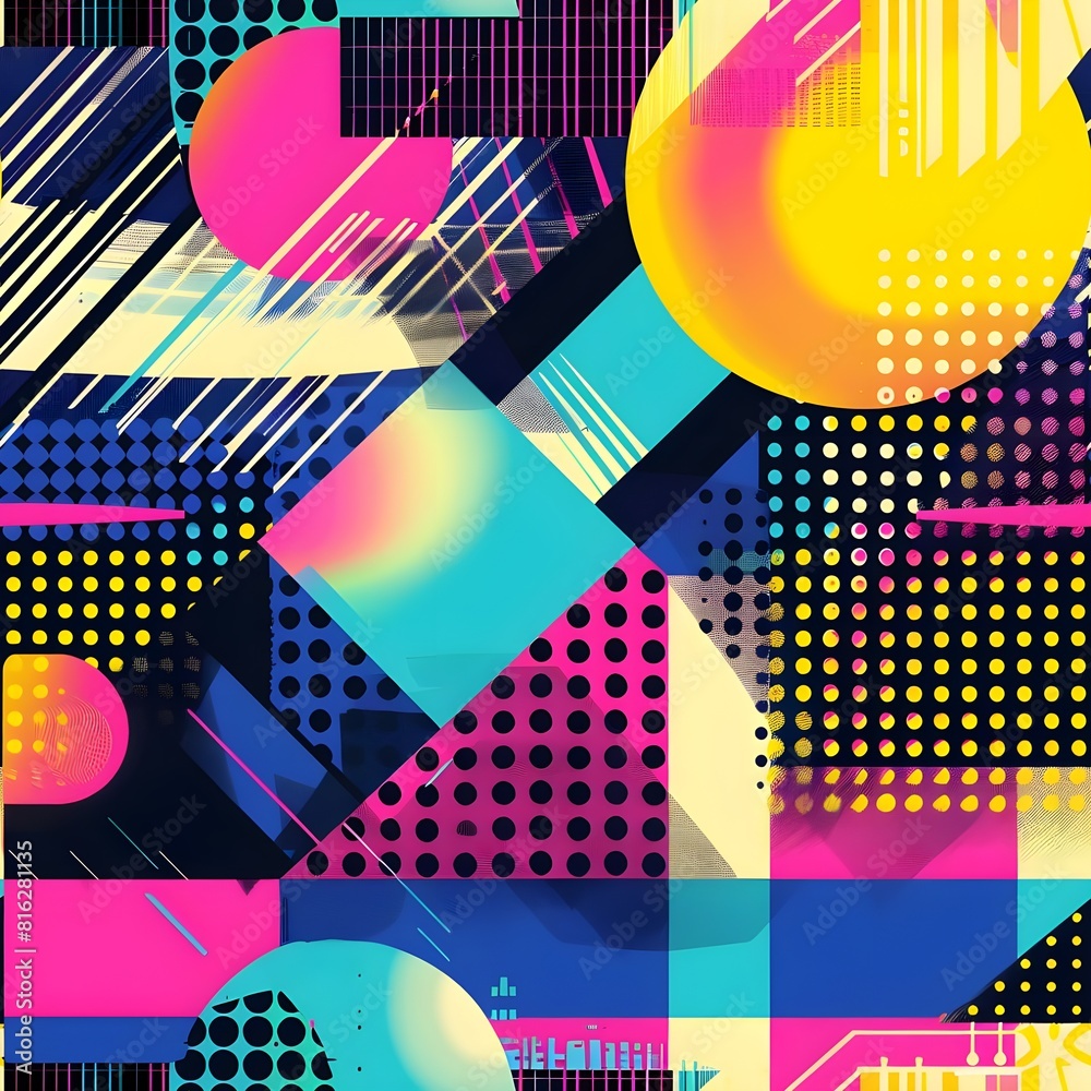 Celebrate the style of the 80s in your design with a patterned ...