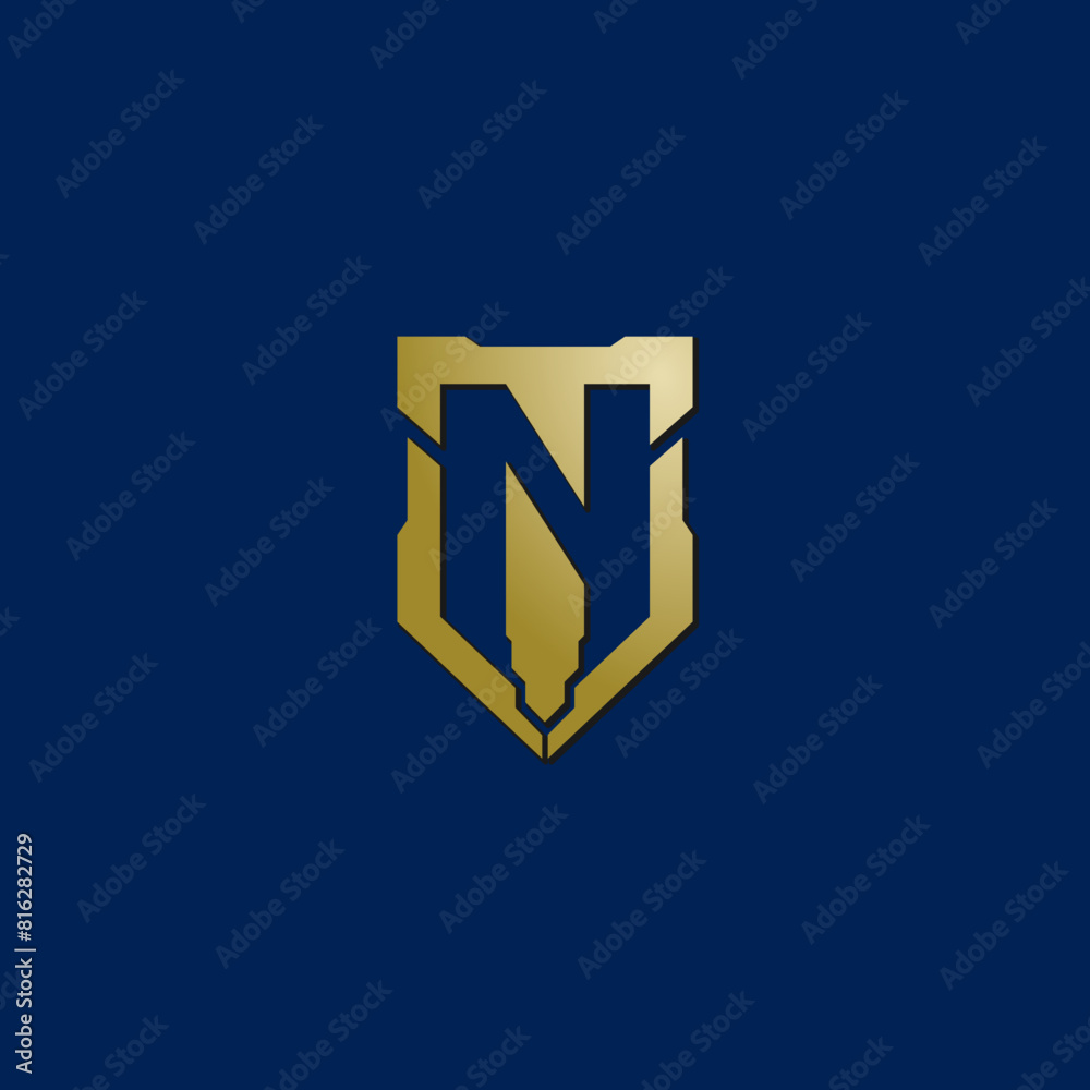 Vetor de The 'NT' logo, blending tactical style with negative space ...