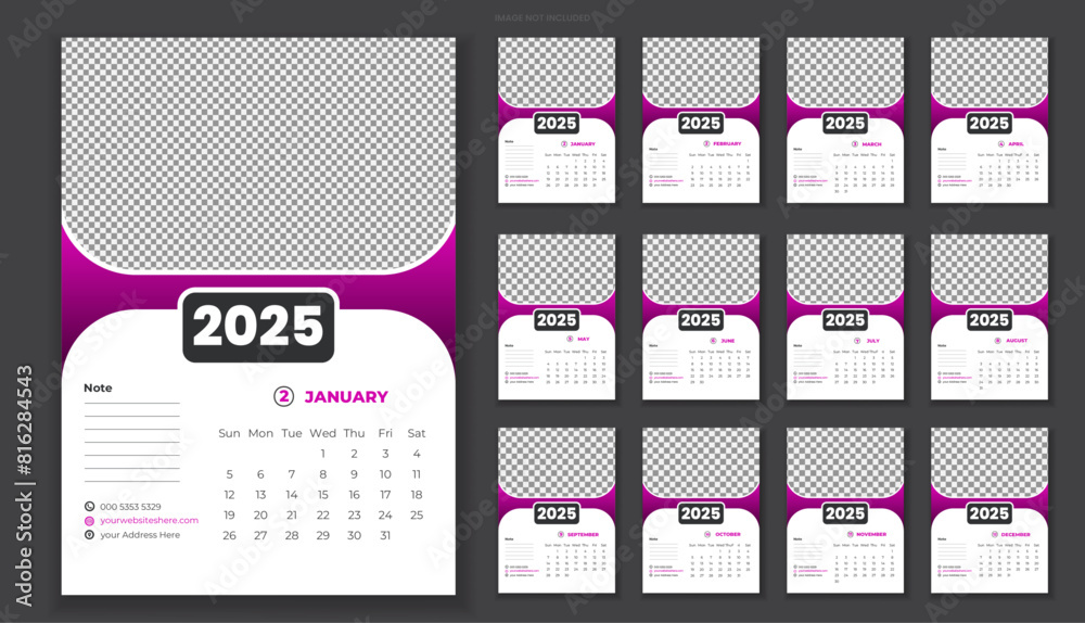Magnet Calendar Design for your business beautiful vector magnet ...
