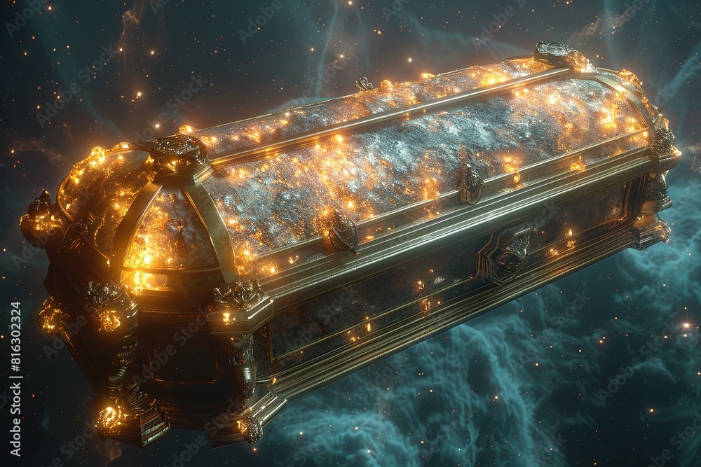 8K Fantasy Floating Casket: Hyper-Realistic Cinematic Lighting with ...