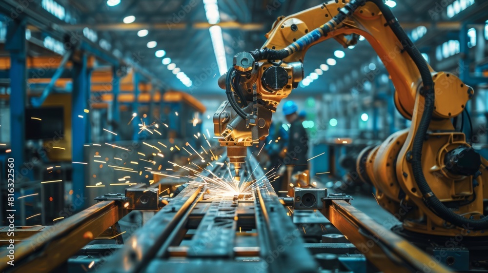 Robotic welding jig assembly of components. the welding process ...