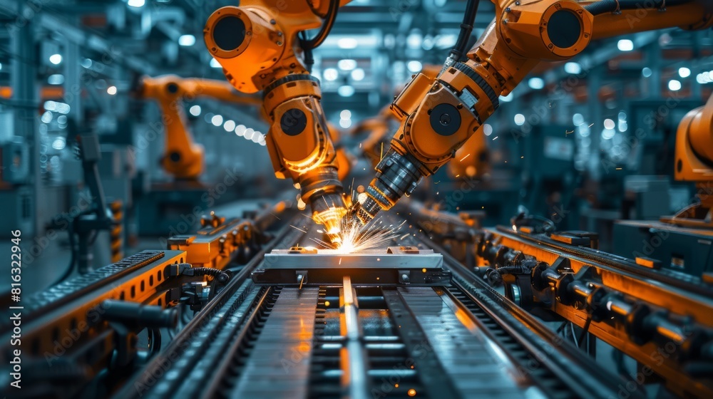 Robotic welding jig assembly of components. the welding process ...