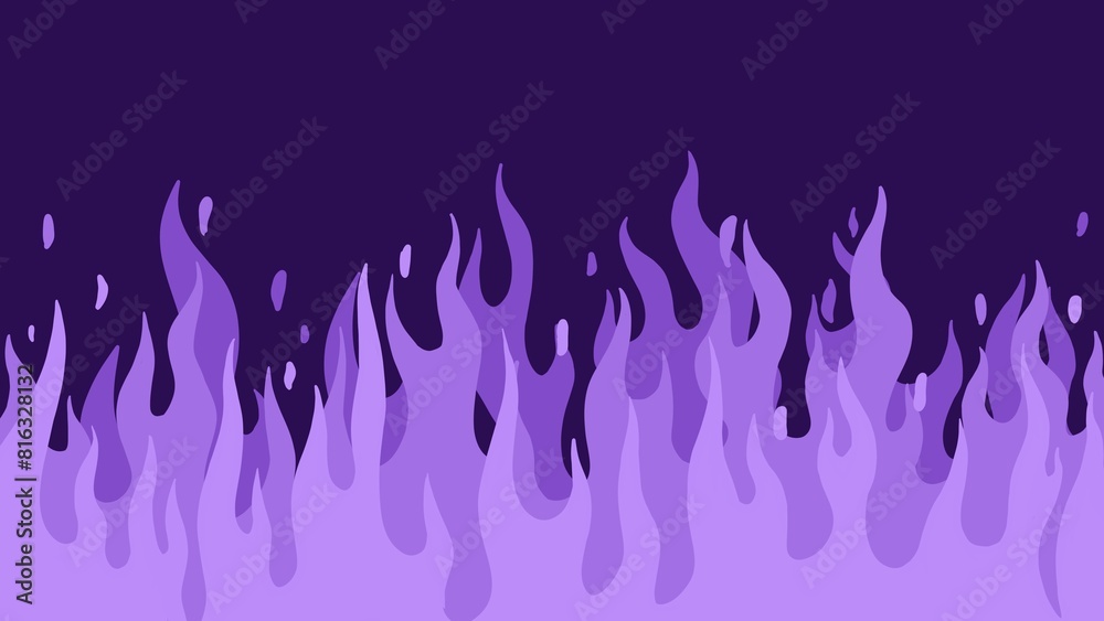 Purple flames on a black background with a purple glow, ideal for ...