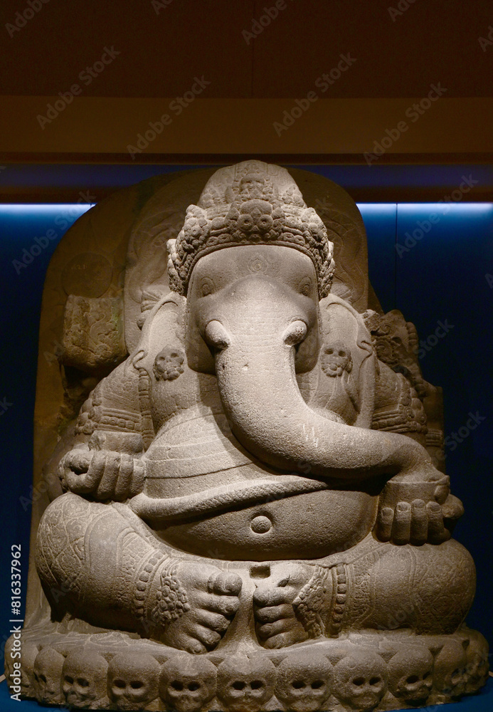 BANGKOK, THAILAND - MAY 16, 2024: Ganesha Statue seated on a human ...