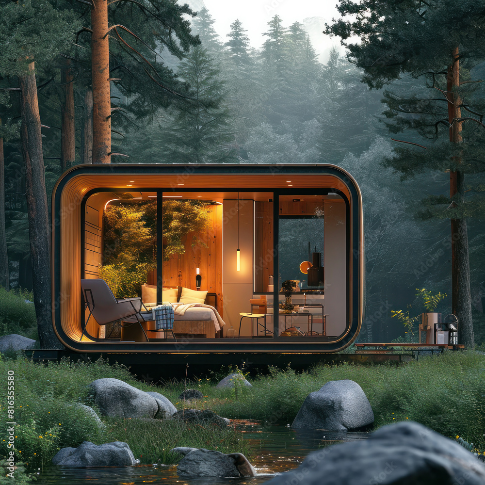 Experience the allure of a small dwelling, commonly referred to as a ...