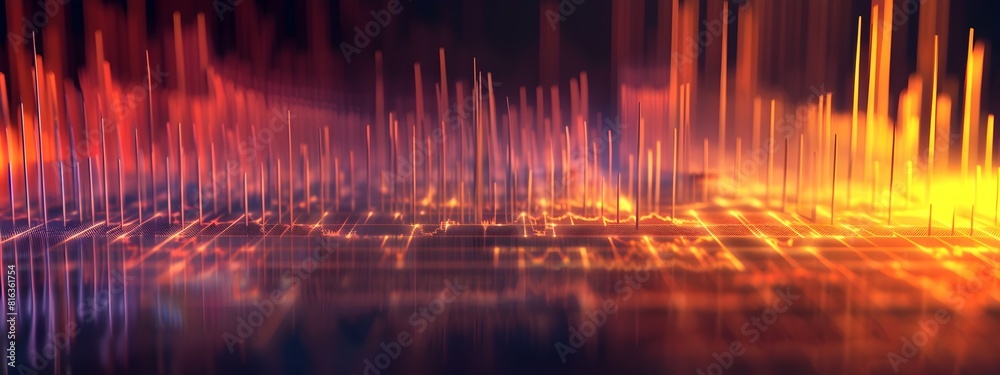 Visualizing Human Voice A D Rendered Spectrogram Analysis Stock ...