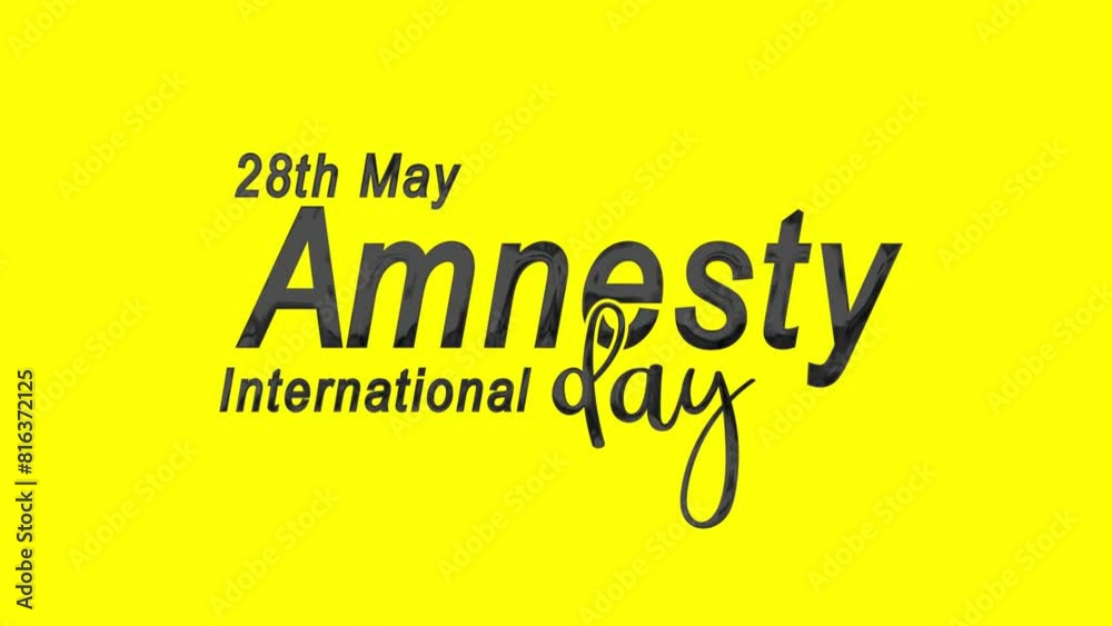 Amnesty International Day Text Animation. Great for Amnesty ...