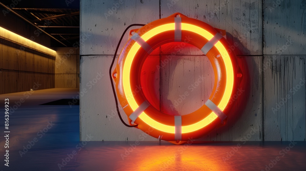 Pictogram for Safety Condition Sign Lifebuoy with Light ISO 7010 E042 ...