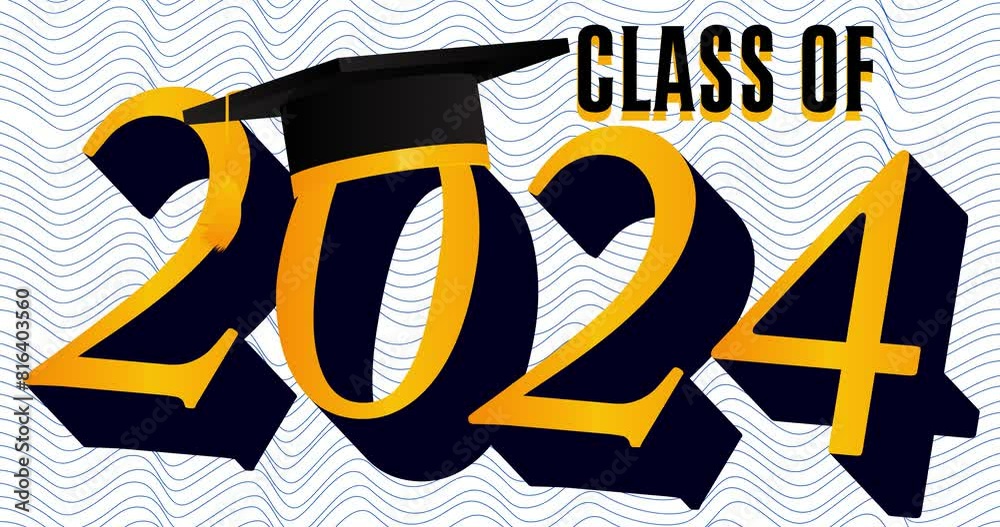Class of 2024 Graduation design video. Vintage party invitation ...
