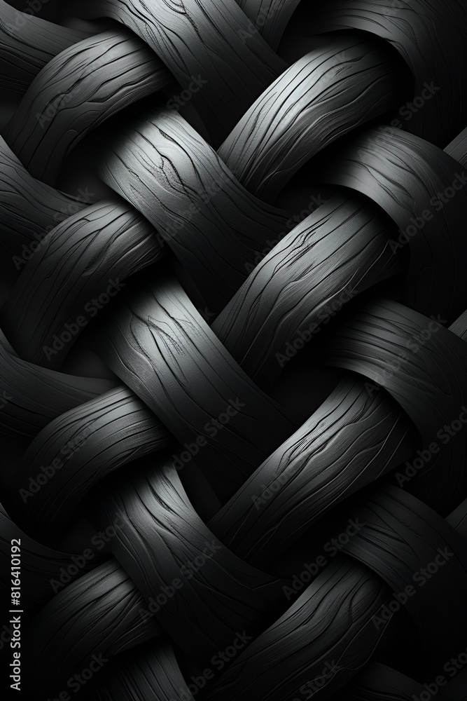 Optical illusion - webbing - weaving - interlaced - black and white ...