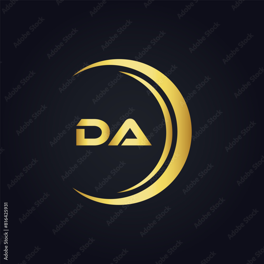 DA logo. D A design. White DA letter. DA, D A letter logo design ...