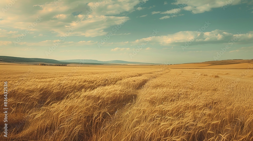 Endless wheat fields. sureal liminal space. 35mm Filmic. Dramatic ...