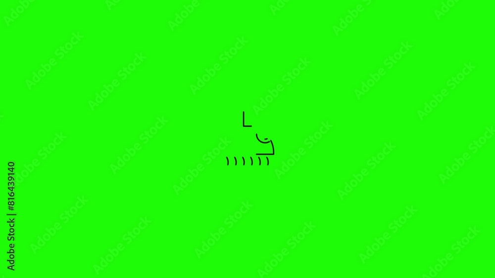 Video „outline shower with water 4k icon animation on green screen ...
