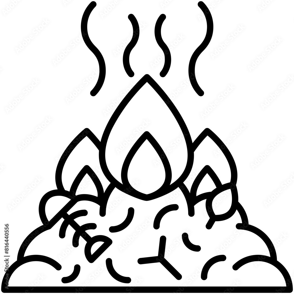 Incinerator Icon. Combustor Waste To Energy Pictogram Graphic ...