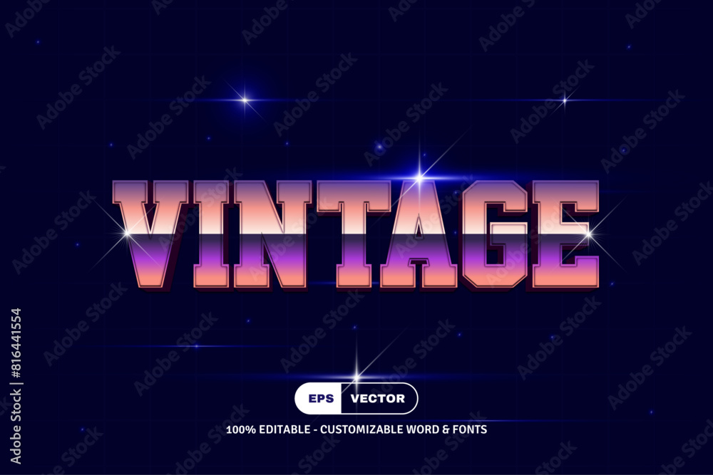 80's Editable Vector Retro neon text effect design, Travel Back to the ...