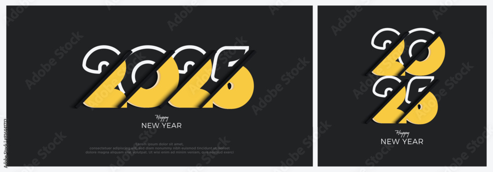 Number design with the concept of cut numbers with a combination of ...