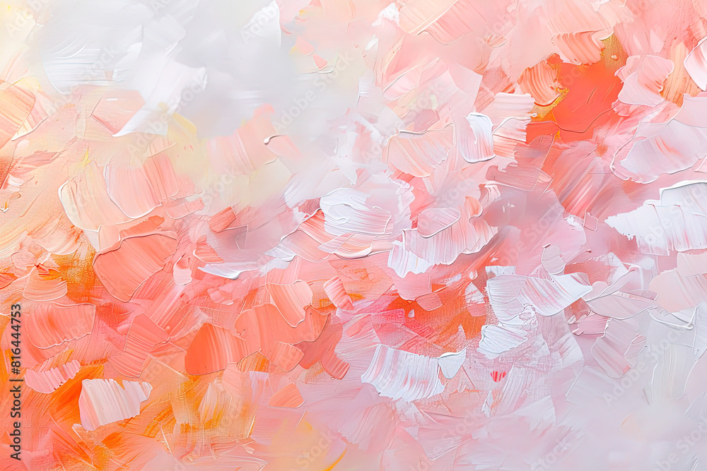 Abstract acrylic paint background, Pantone color of the year 2024 Peach ...