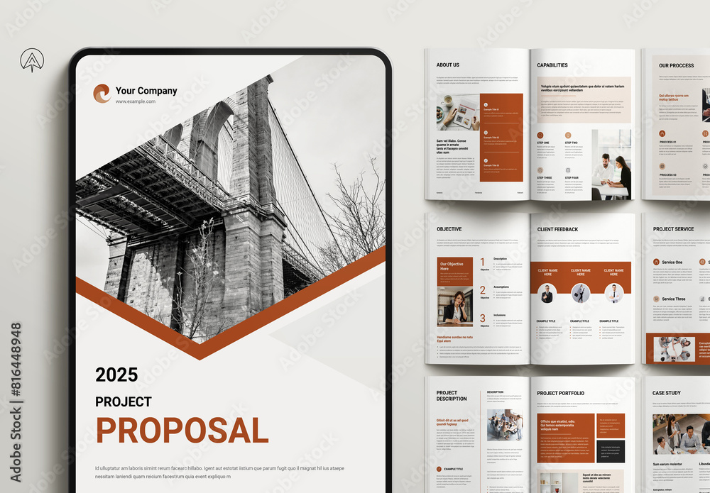 Project Proposal Brochure Template Stock Template | Adobe Stock