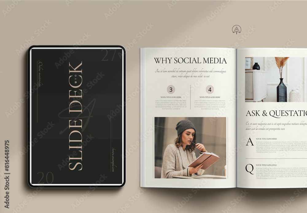Slide Deck Brochure Template Stock Template | Adobe Stock