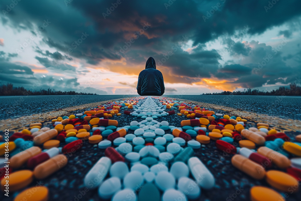 Drug problem addiction. Psychological disorder that leads a person to ...