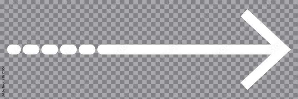 White horizontal long arrow. Straight white arrow cursor, horizontal ...
