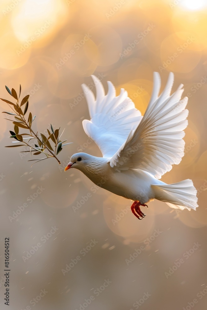 Memorial Day : A photo of a dove flying over a battlefield, carrying an ...