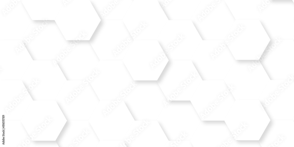 White hexagon geometric texture Seamless creative geometric Pattern ...