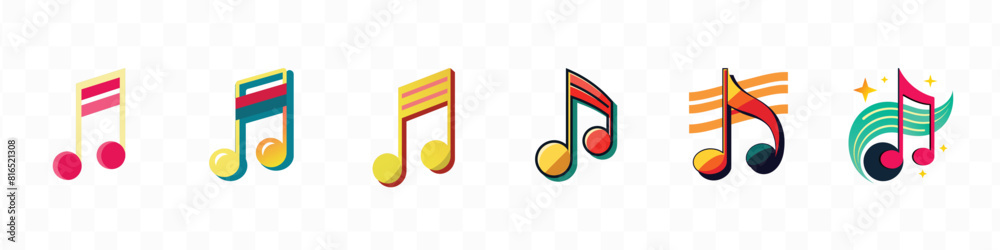 music Icon. Music notes, Music notes, with curves and swirls, musical ...