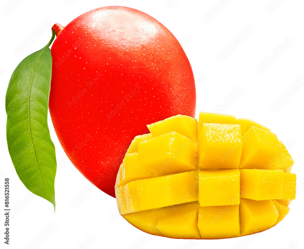 Red mango on white background, Fresh Japanese Elegant mango fruits “Egg ...