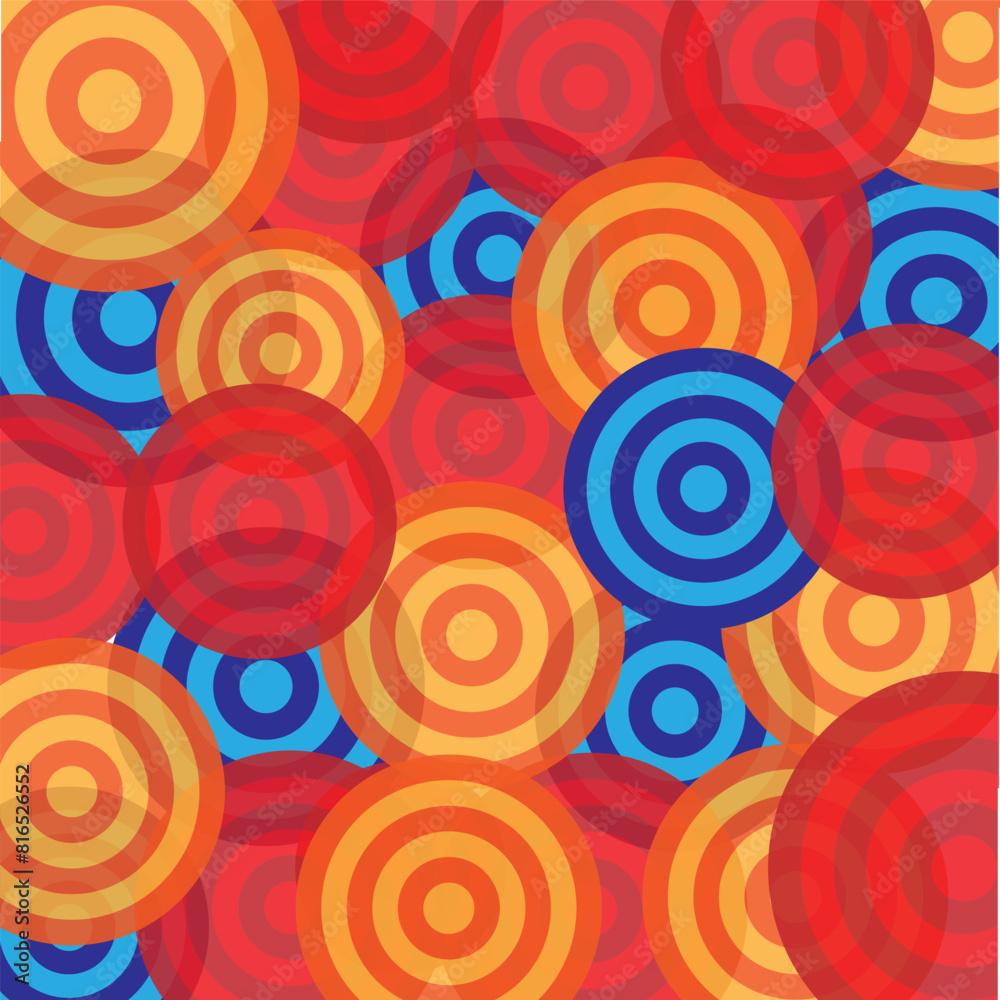 Vintage overlapping circles cover design with retro colors, Simple ... Vintage overlapping circles cover design with retro colors, Simple ...