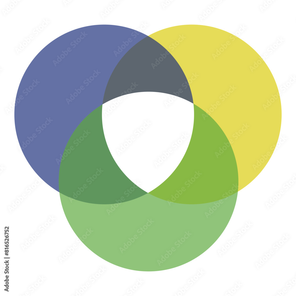 overlapping circles. Venn diagram infographics for three circle design ...