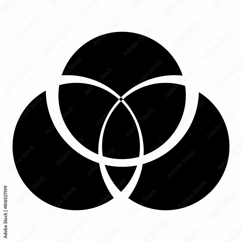 overlapping circles. Venn diagram infographics for three circle design ...