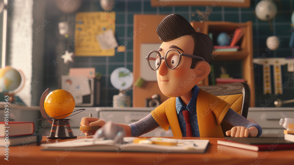 A 3D animated educational video explaining complex scientific concepts ...