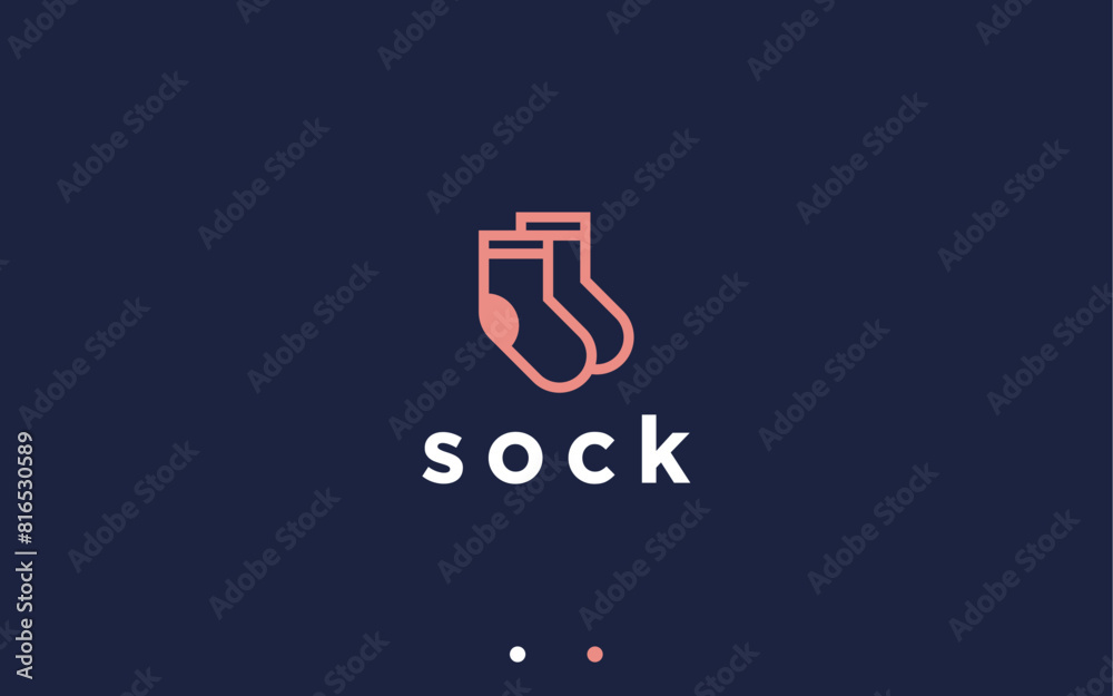 socks logo design vector silhouette illustration Stock Vector | Adobe Stock